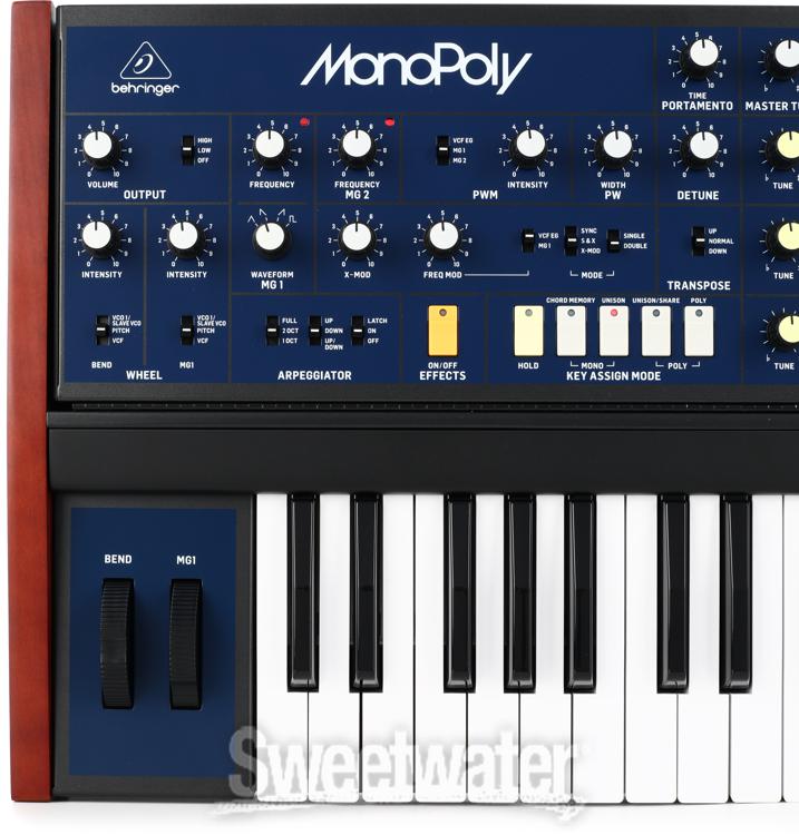 Behringer MonoPoly 4-voice Analog Synthesizer Demo