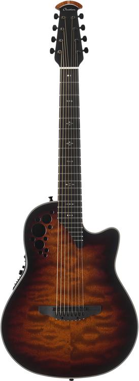 Ovation ExoticWoods Custom Elite 8-string Acoustic-electric Guitar Demo ...