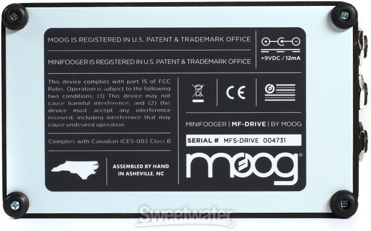 Moog MF Drive Minifooger Overdrive Pedal Review - InSync