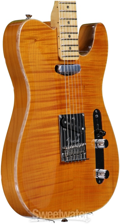 Fender Select Carved Top Telecaster - Maple Amber | Sweetwater.com