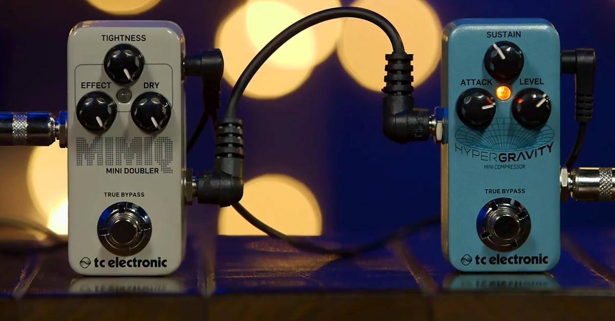 TC Electronic Mimiq Doubler and HyperGravity Compressor Mini Pedals