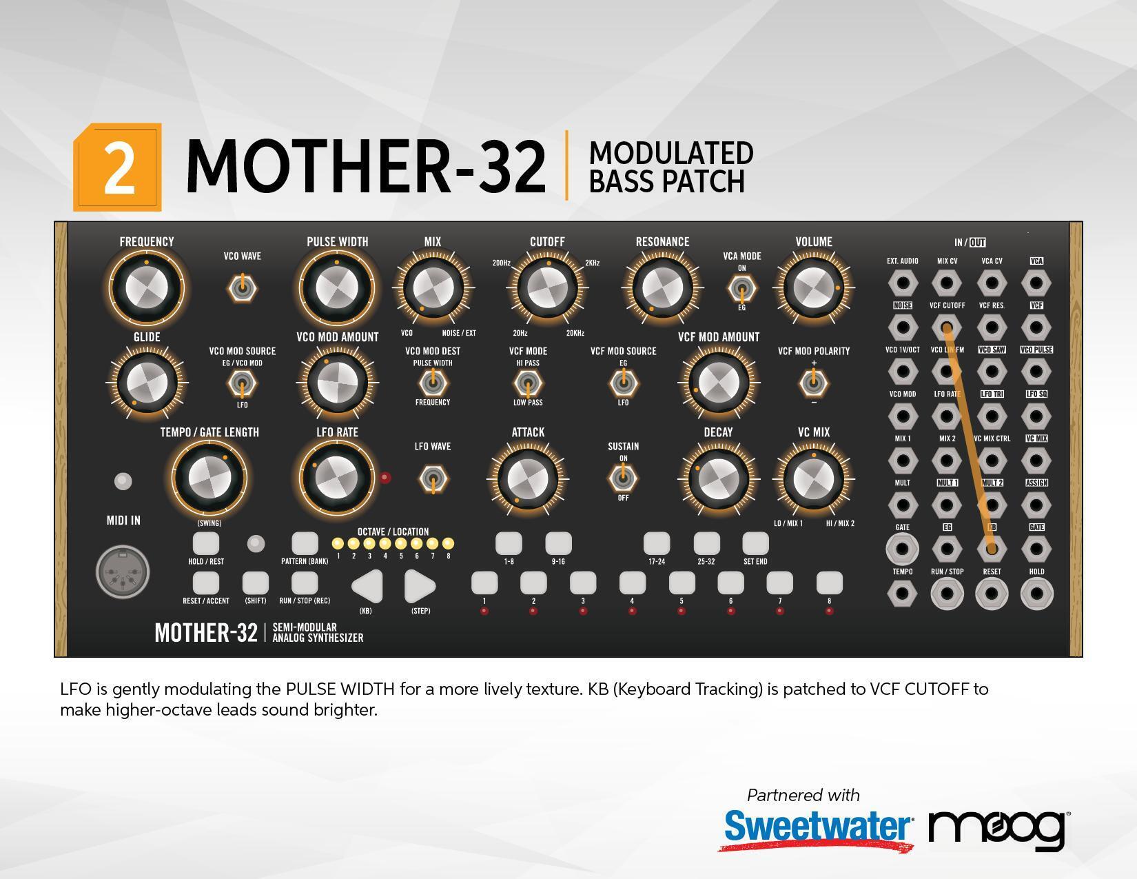 Moog Mother-32 Patch Sheets with Videos