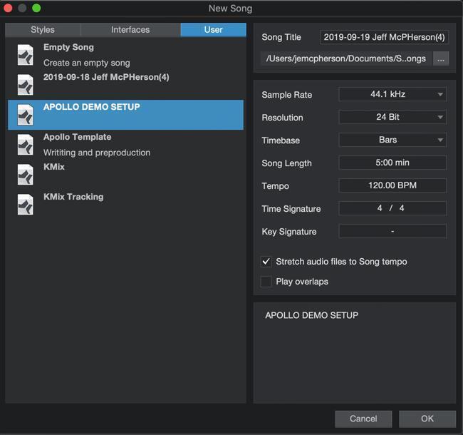 Using Templates in Studio One