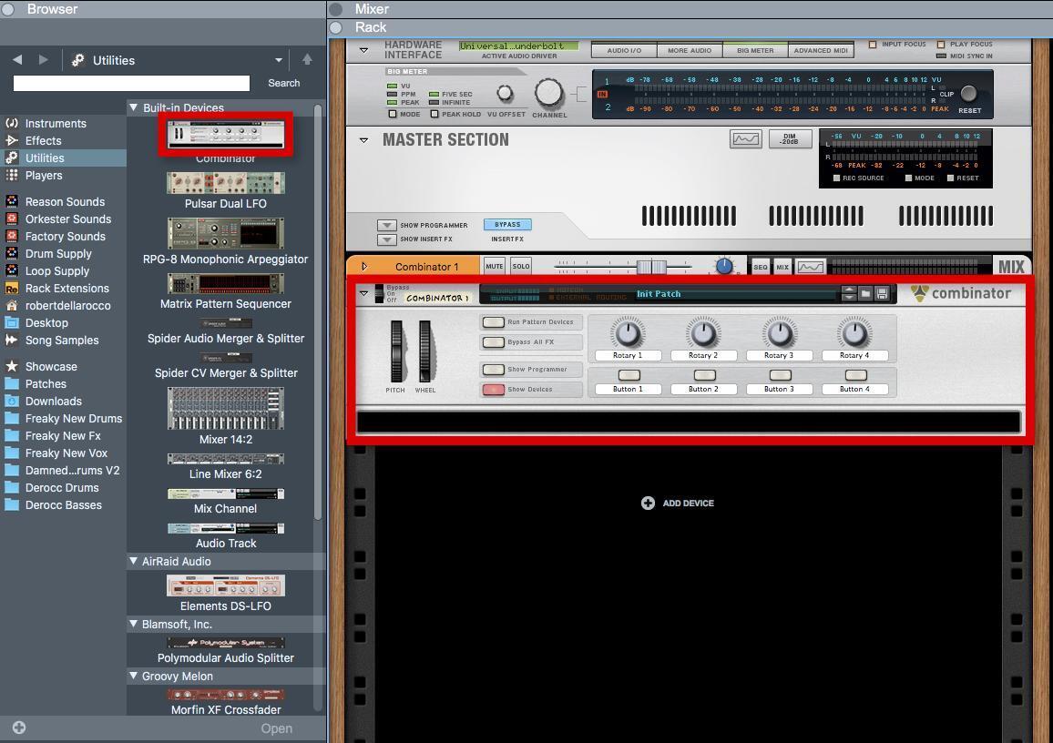 Creating Instruments In Reason For Live Performance