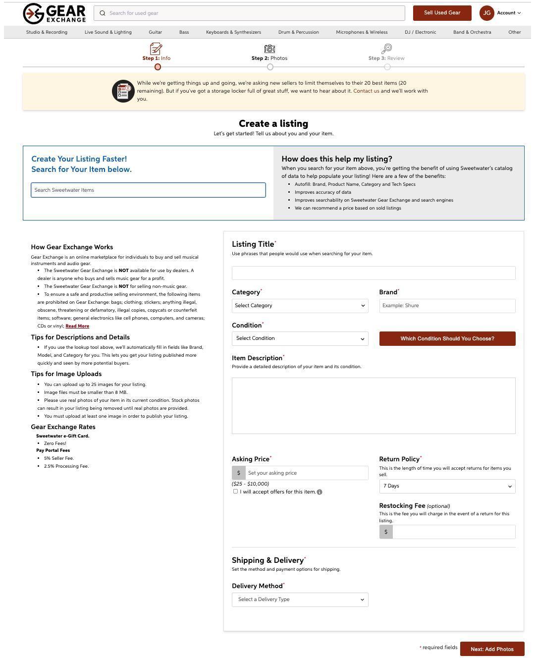 How to List Like a Pro on Gear Exchange