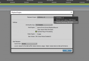 Pro Tools tells me that "The current playback engine does not support...