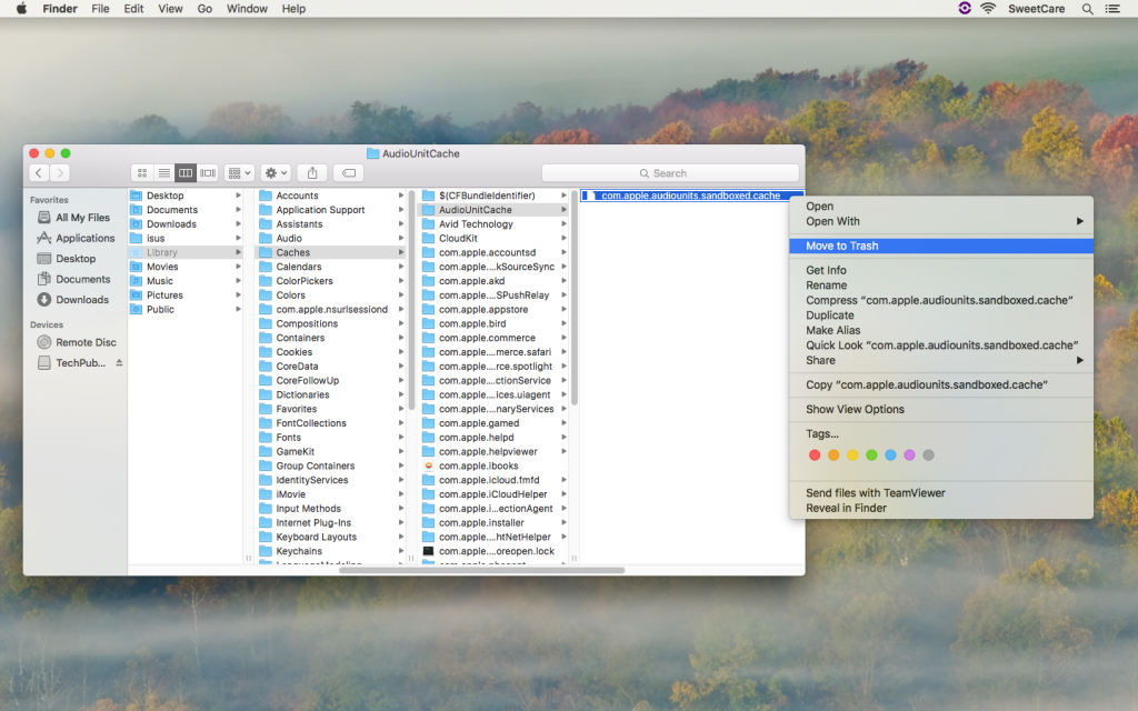 Delete AU Cache File | Sweetwater