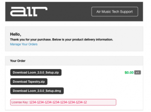 AIR Software Activation Instructions | Sweetwater