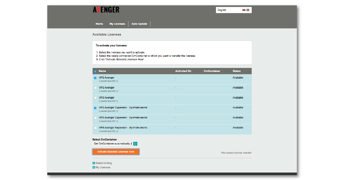 Avenger Software Activation Instructions | Sweetwater