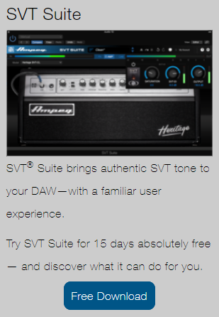 Ampeg SVT Suite Software Activation Instructions | Sweetwater