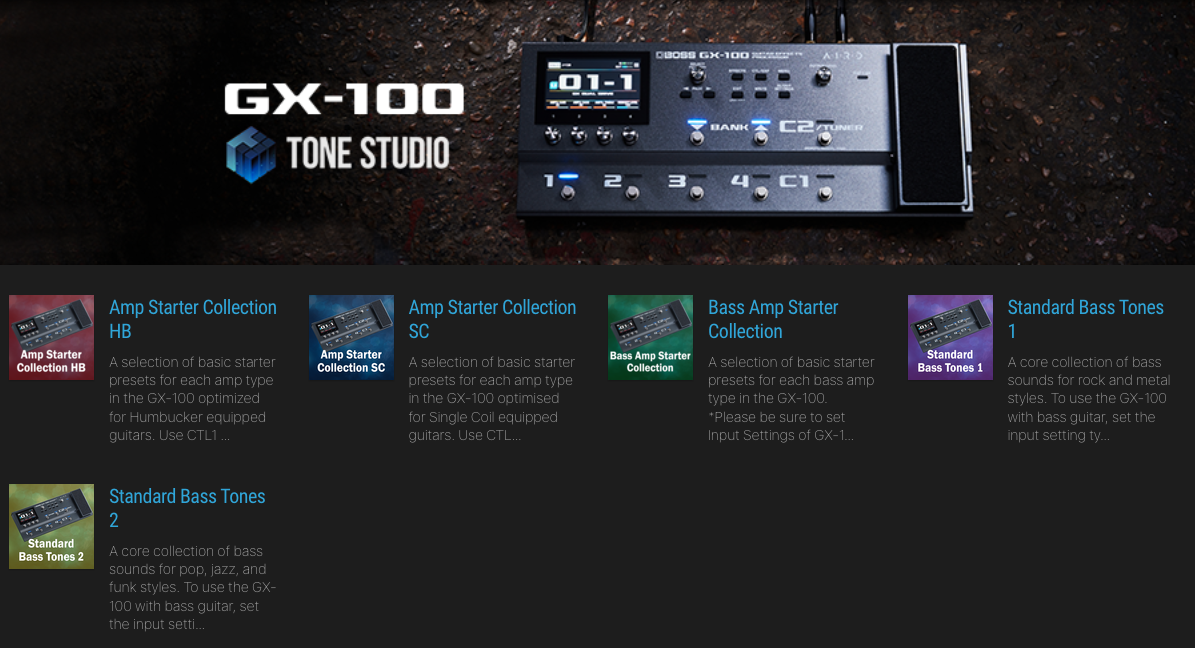 BOSS Tone Central and Tone Studio App Software | Sweetwater