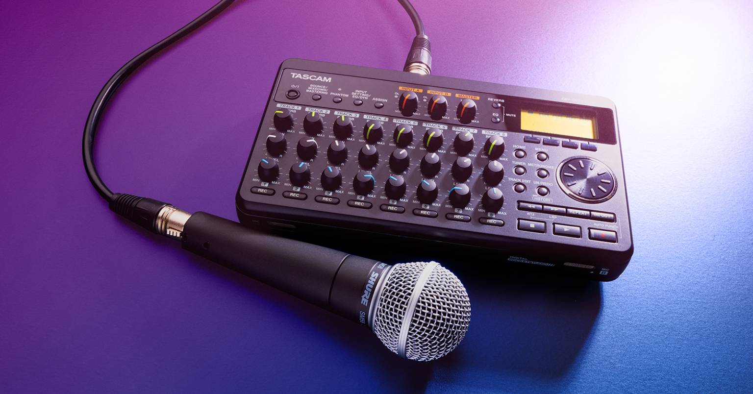 TASCAM DP-008EX 8-track Digital Portastudio Quickstart Guide | Sweetwater