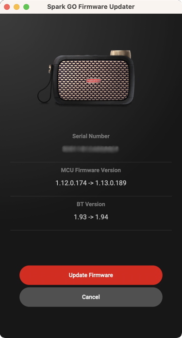 Positive Grid Spark GO Firmware Update | Sweetwater