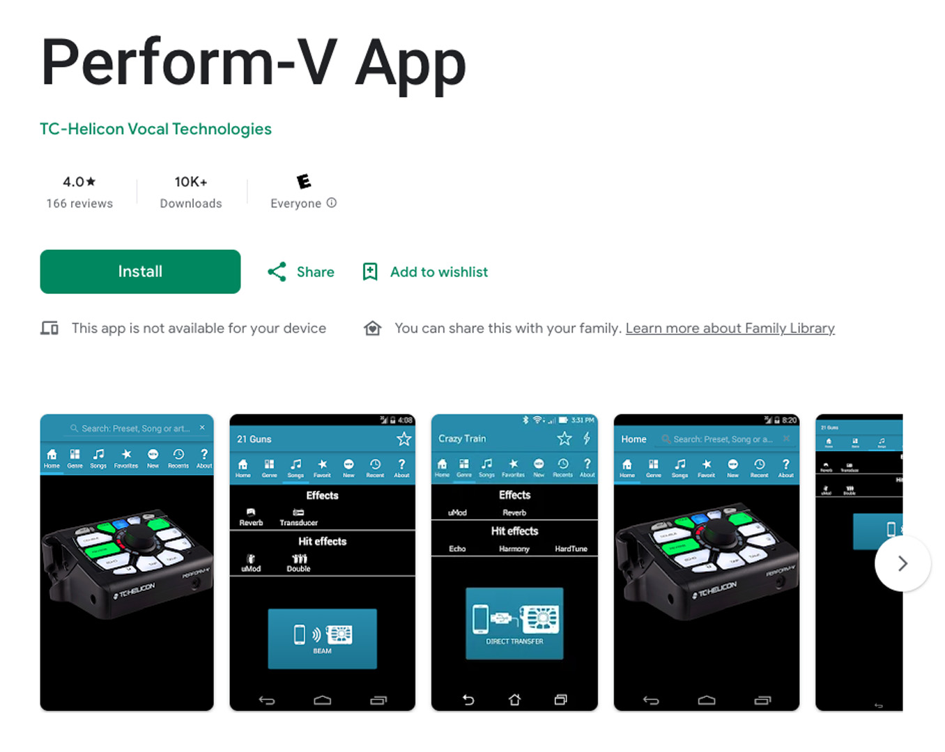 TC Helicon Perform-V Quickstart Guide | Sweetwater