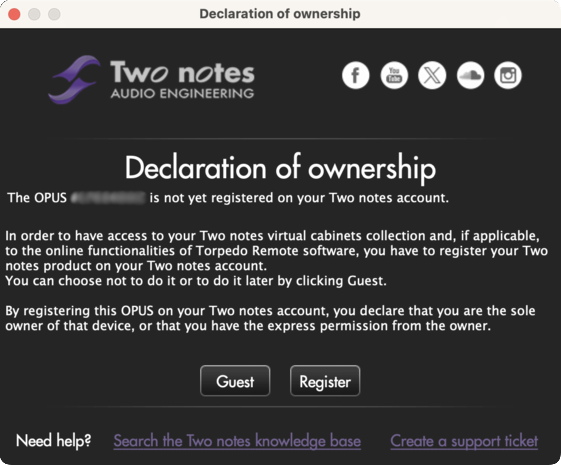 Two Notes OPUS Quickstart Guide | Sweetwater