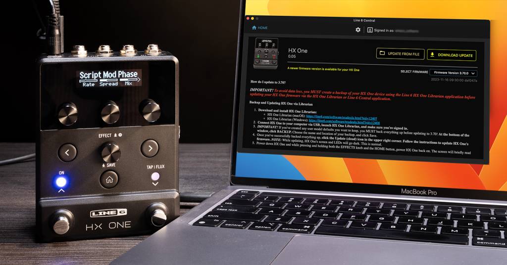 Line 6 HX One Firmware Update Guide | Sweetwater