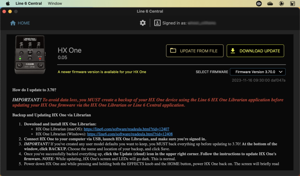 Line 6 HX One Firmware Update Guide | Sweetwater