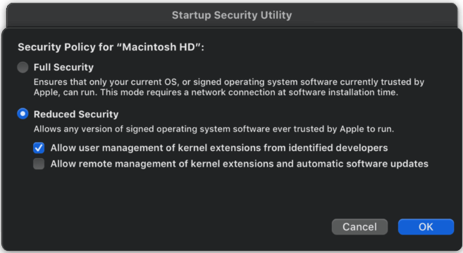 Enabling Kernel Extensions on Mac with Apple silicon | Sweetwater