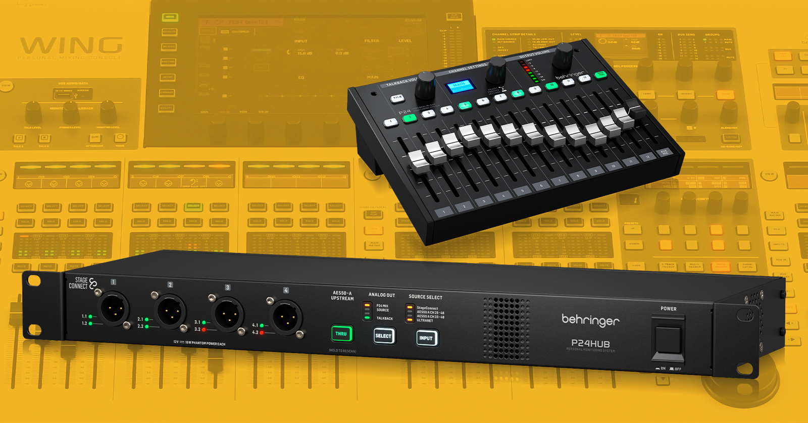 Behringer P24 StageConnect Personal Monitor Mixer and P24Hub Quickstart...