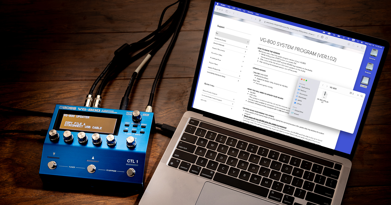 BOSS VG-800 Firmware Update | Sweetwater